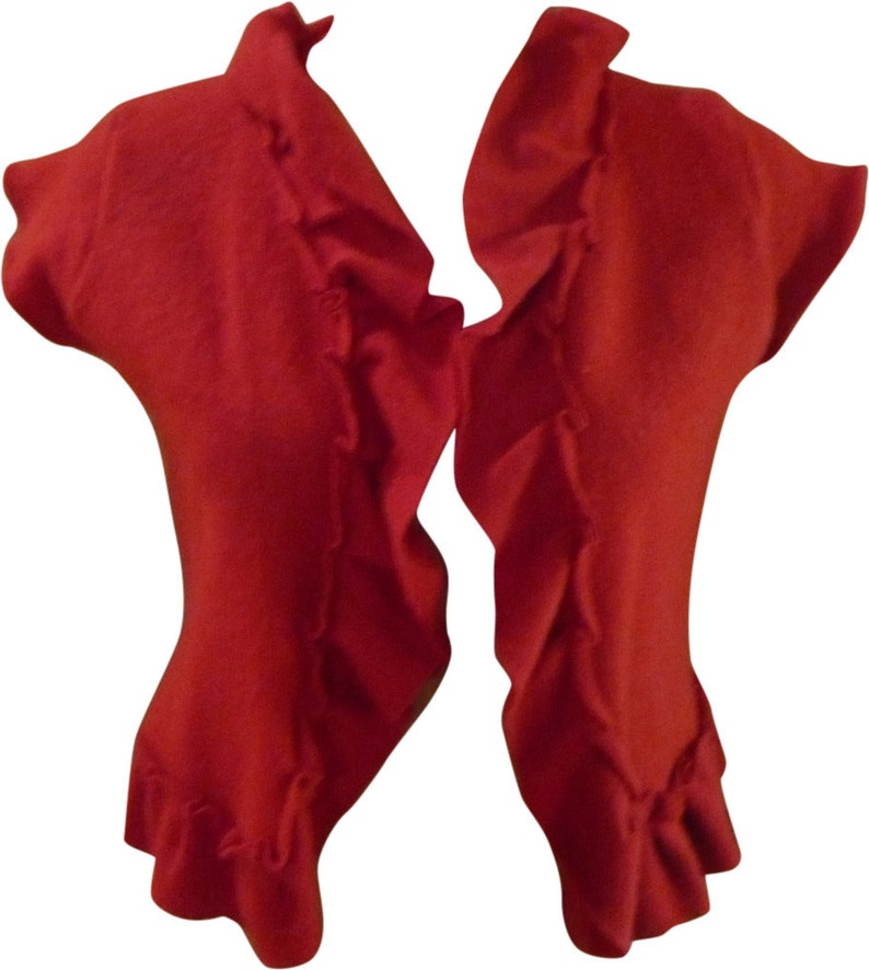 Red Cashmere Shrug With Ruffles. Perfect Layering Piece From Vintage ...