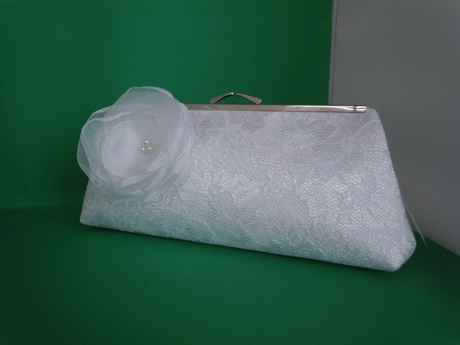 White Lace Bridal Clutch Mother of the Bride, Mother of the Groom ...