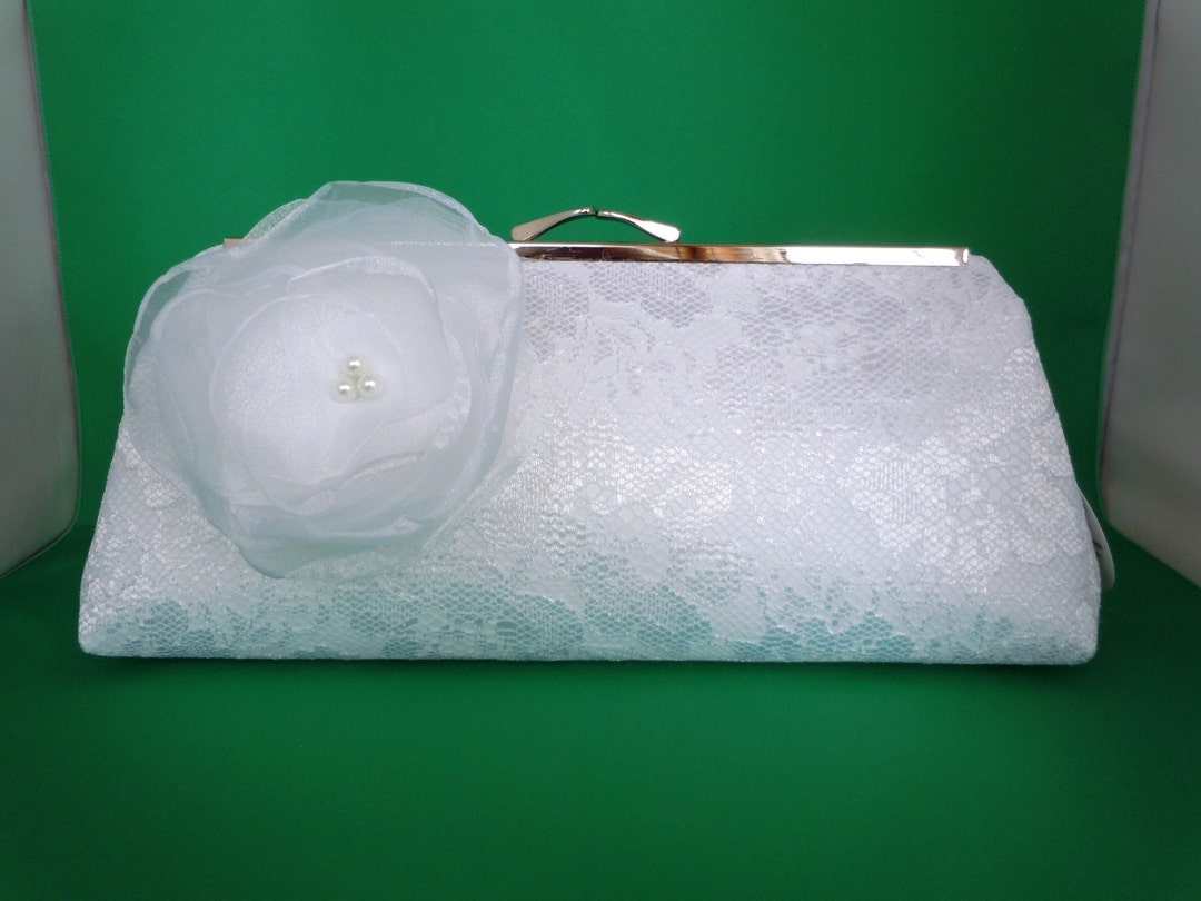 White Lace Bridal Clutch Mother of the Bride, Mother of the Groom ...