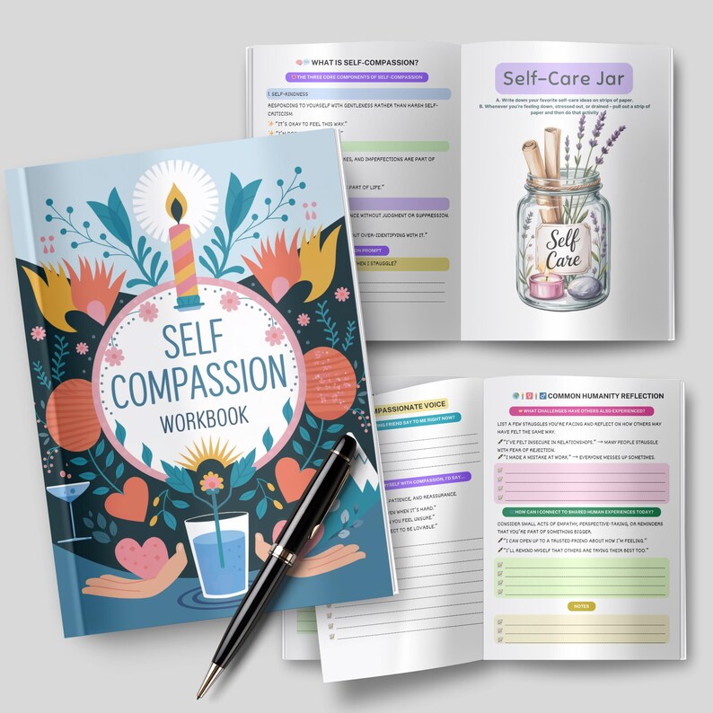 Self Compassion Workbook Printable | Healing Journal, Self Care PDF - Etsy