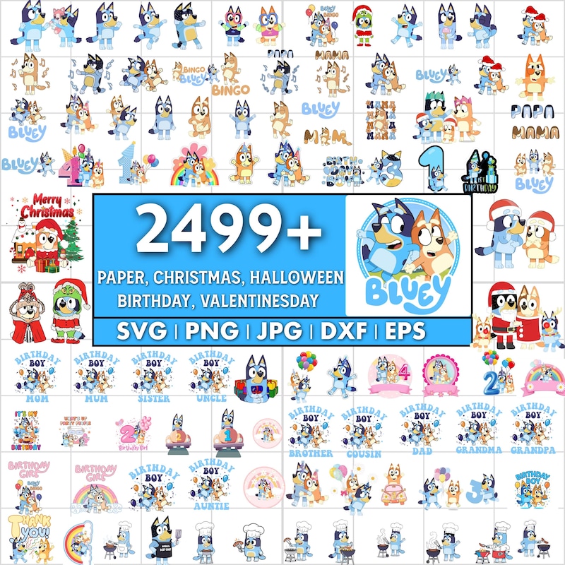 Cricut Printables Bluey - Etsy