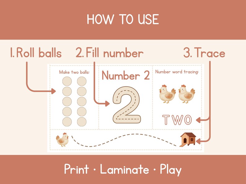 Play Dough Mats Numbers 1-10, Preschool Counting Activity (digital ...