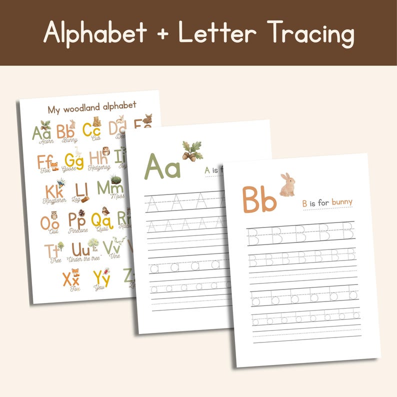 Alphabet Worksheets for Preschool (ages 3–5), Letter Tracing ...