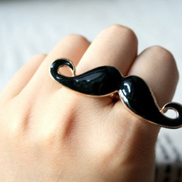 Mustache Ring - Etsy