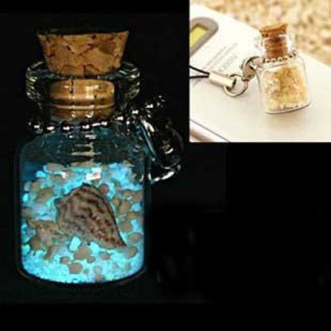 Glow in the Dark Sea Shell Sand in a Bottle - Etsy