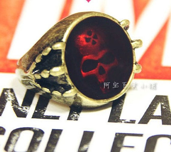 Hologram Skull in Red Ring | Etsy