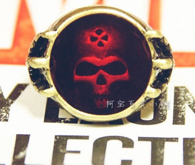 Hologram Skull in Red Ring - Etsy