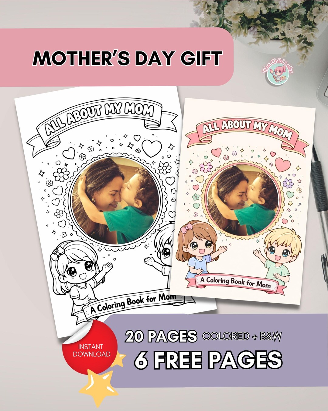 All About My Mom Coloring Book Activity for Kids | Mother’s Day Gift ...