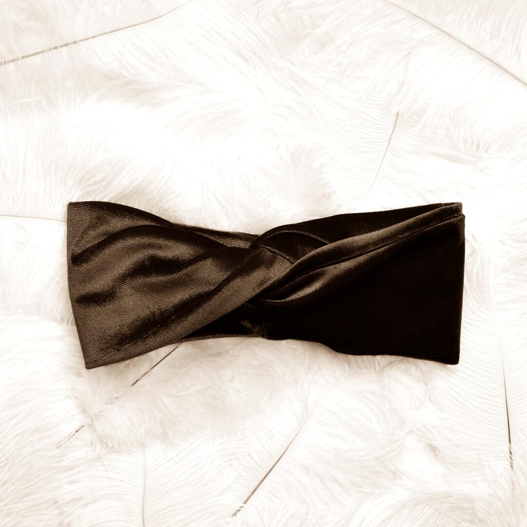 Brown Velvet Headband, Soft Velour Turban Headband, Chocolate Brown ...