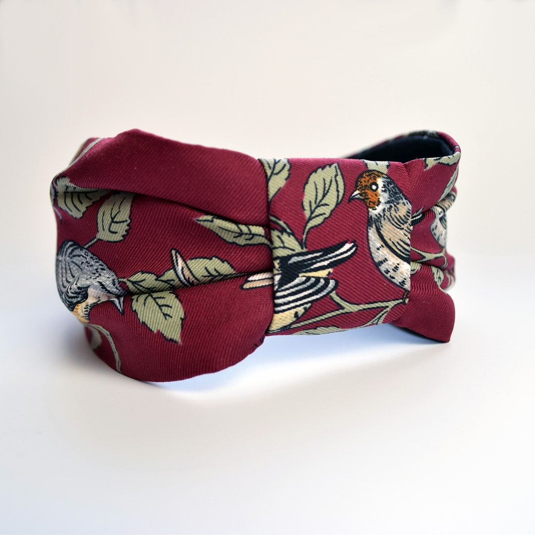 Bird Print Headband, Headbands for Women, Upcycled Bird of Britain ...