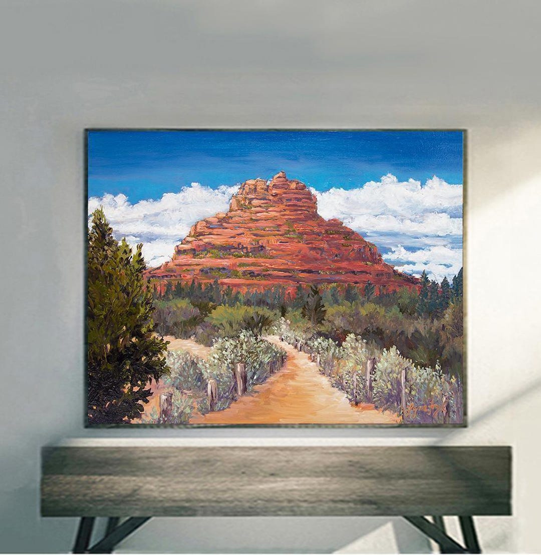 Sedona Bell Rock Art Print on Paper, Gallery Wrap Canvas, Float Frame ...