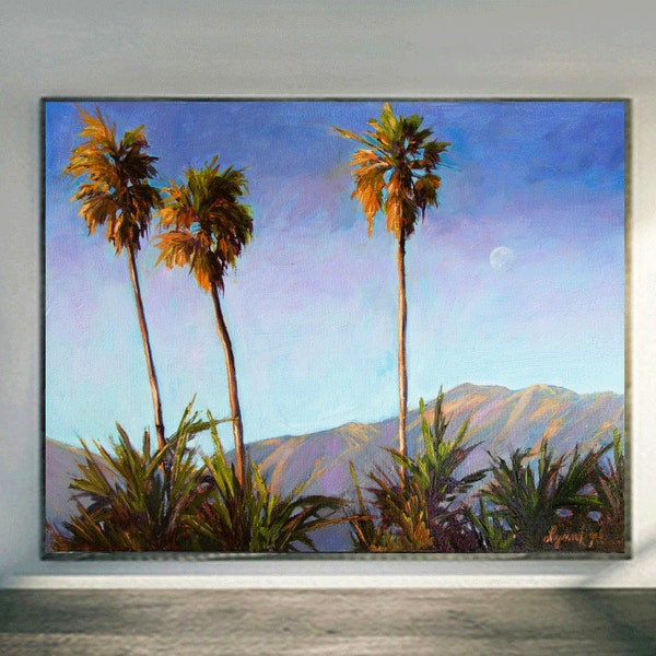 Palm Tree Painting - Etsy