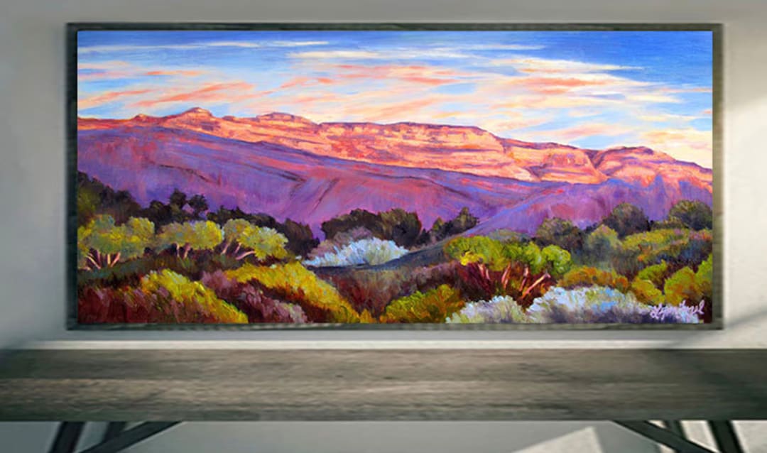 Pink Moment Ojai 15x30 High Quality Archival Paper Print, Topa Topa ...