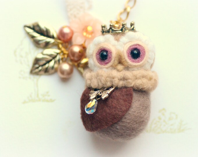 Needle Felted Owl Bag Charm Handmade Whimsical Owl Wool Soft - Etsy
