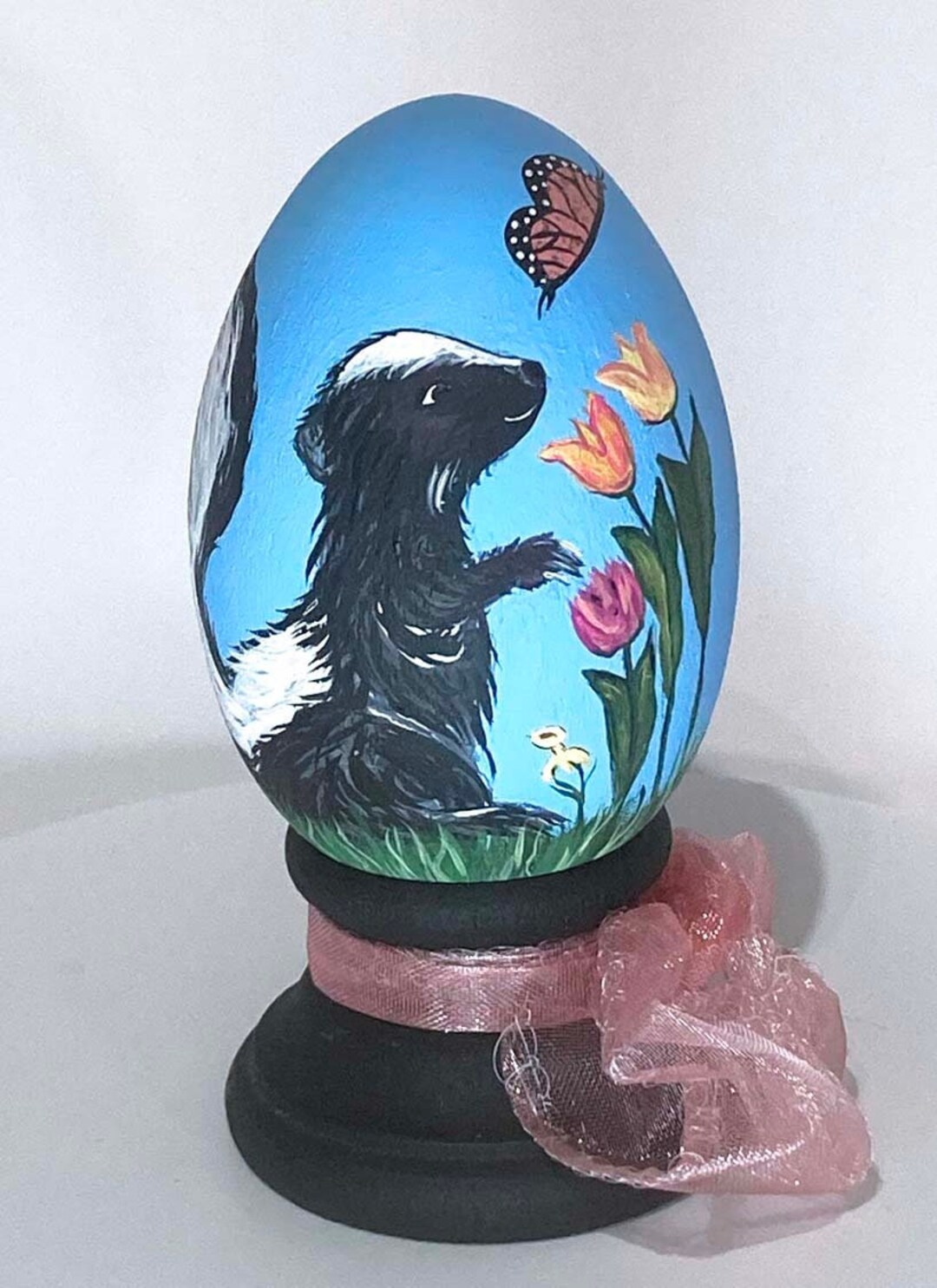 Hand Painted Easter Egg, Skunk - Etsy