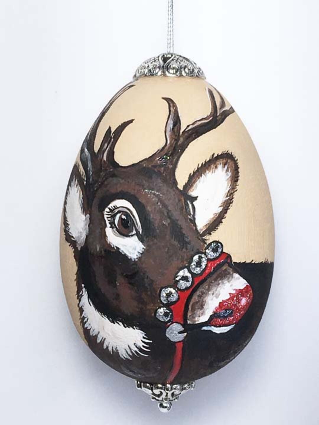 Rudolph / Reindeer, Hand Painted Ornament - Etsy