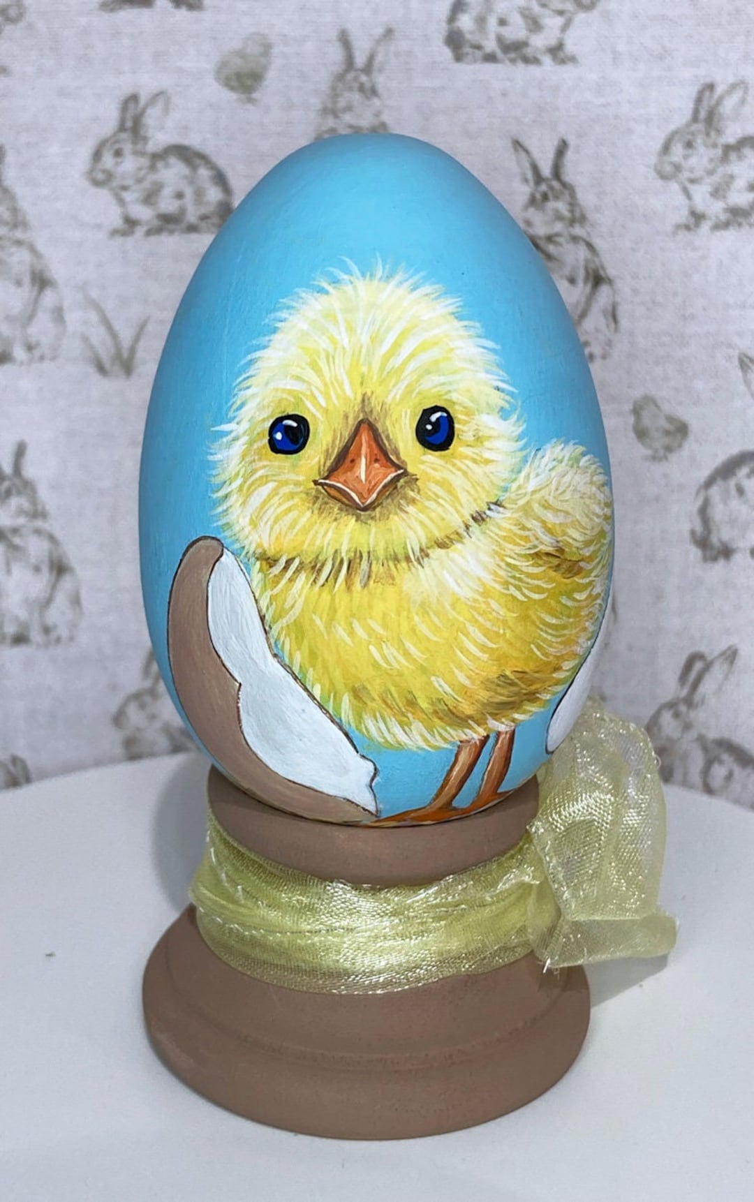 Hand Painted Easter Egg, Baby Chick - Etsy