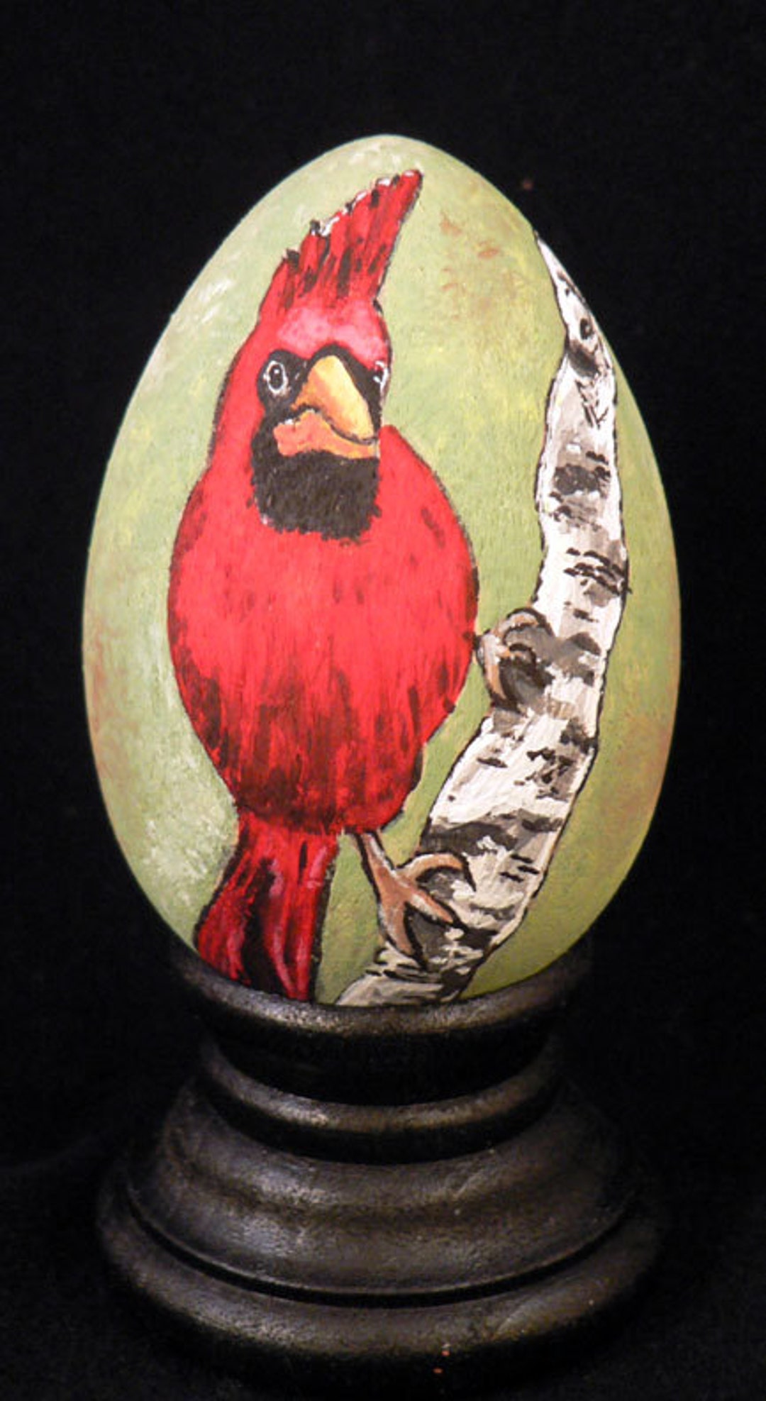 Cardinal, Hand Painted Ornament - Etsy