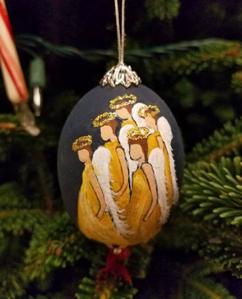 Five Golden Rings Hand Painted Christmas Ornament - Etsy