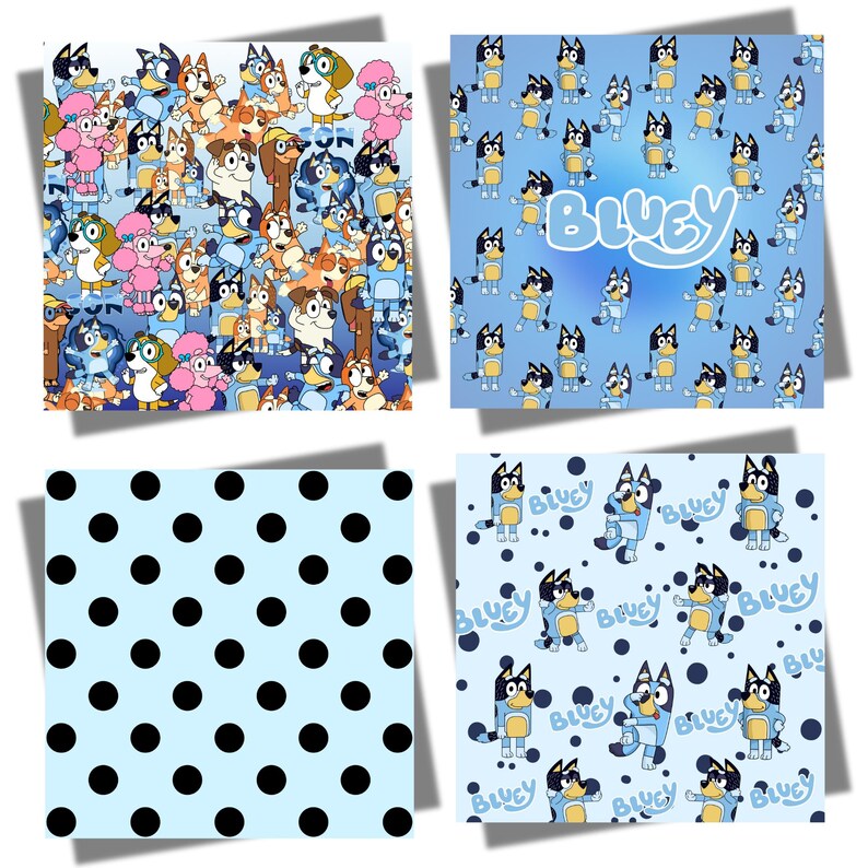 50+ Blue Dog Digital Papers, Blue Dog Birthday Papers, Dog Blue ...