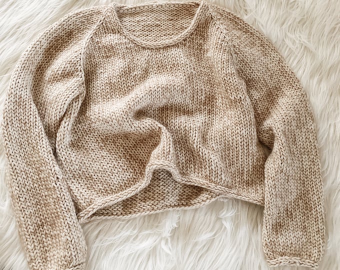 Beginner Friendly Knitting Pattern Gallant Sweater Chunky Cropped ...