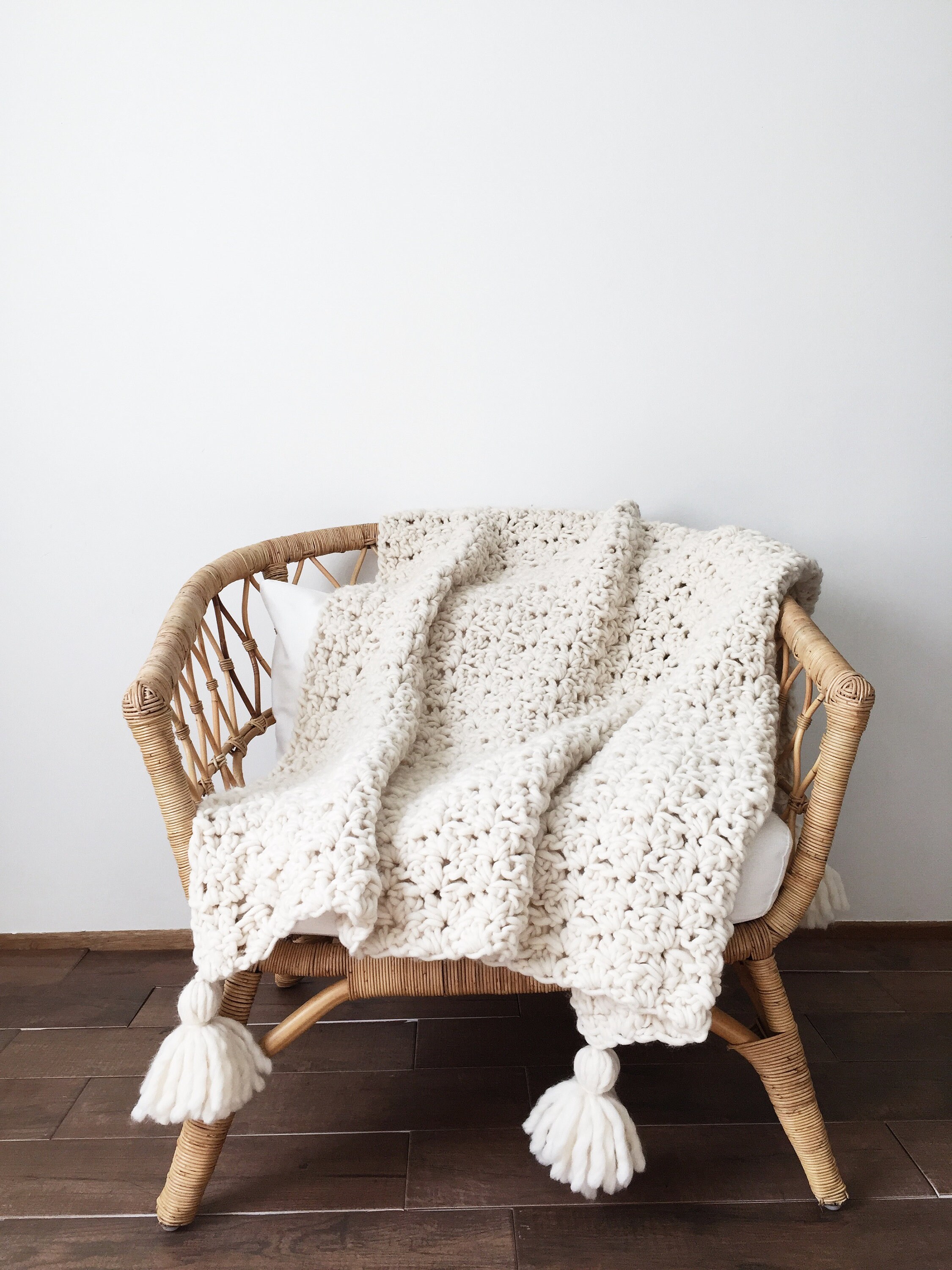 Crochet Pattern Chunky Blanket Throw Afghan Pattern Photo | Etsy