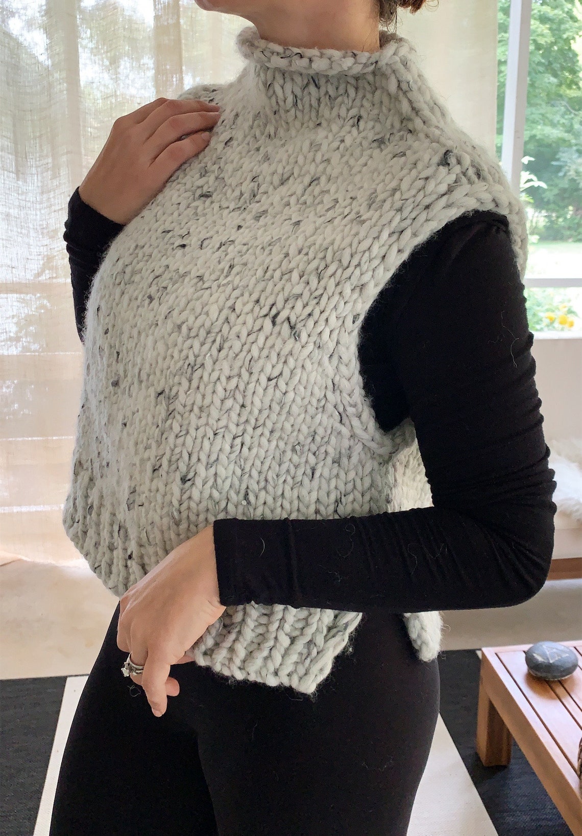 Knitting Pattern London Fog Slipover Easy Top Down Knitting Vest - Etsy