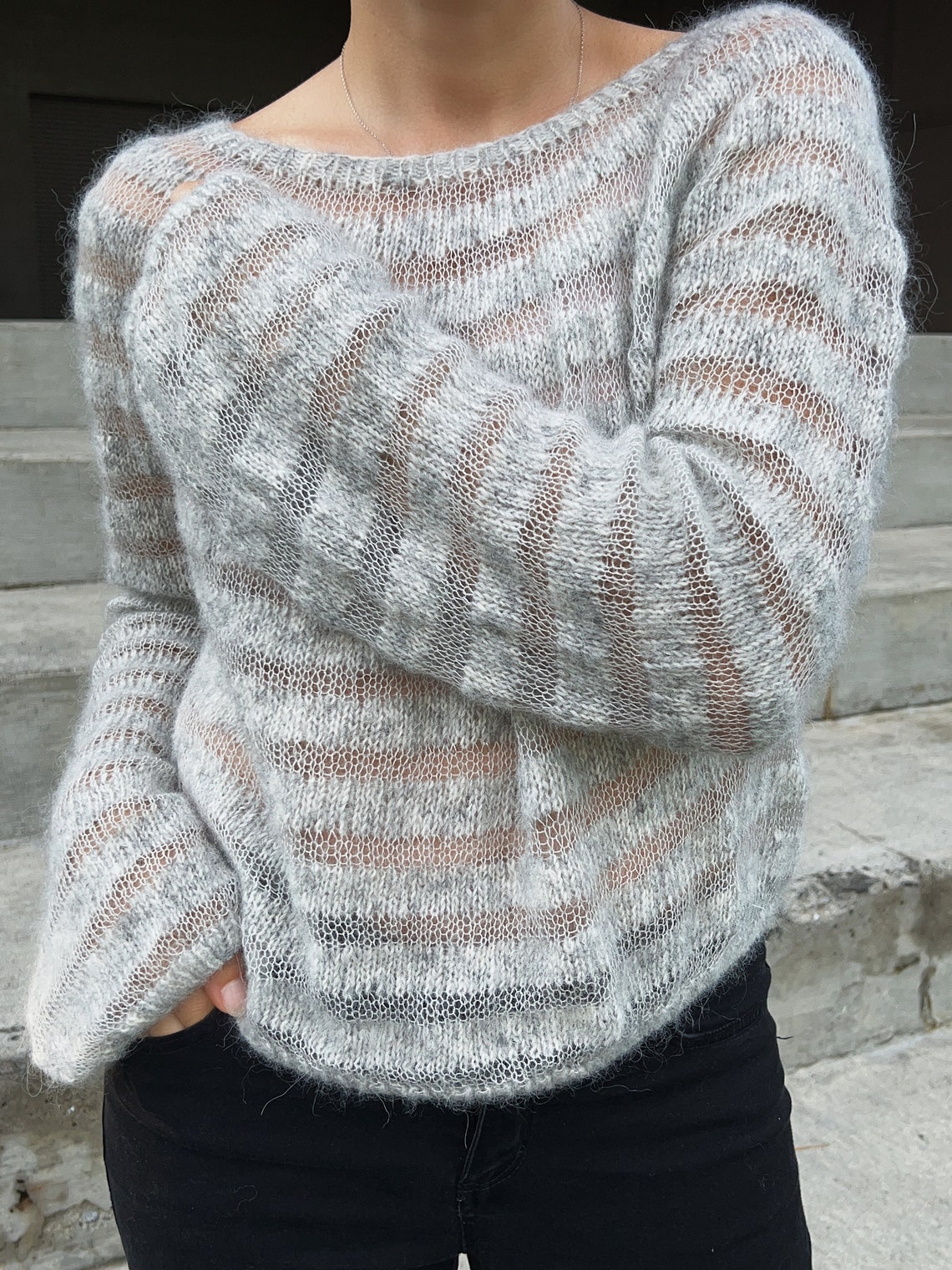 Knitting Pattern Promenade Blouse Knitting Sweater Pattern - Etsy