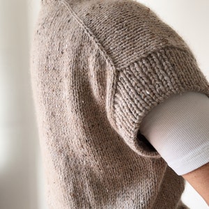 Knitting Pattern Instructions Ash Slipover Knit Slipover Chunky Vest ...