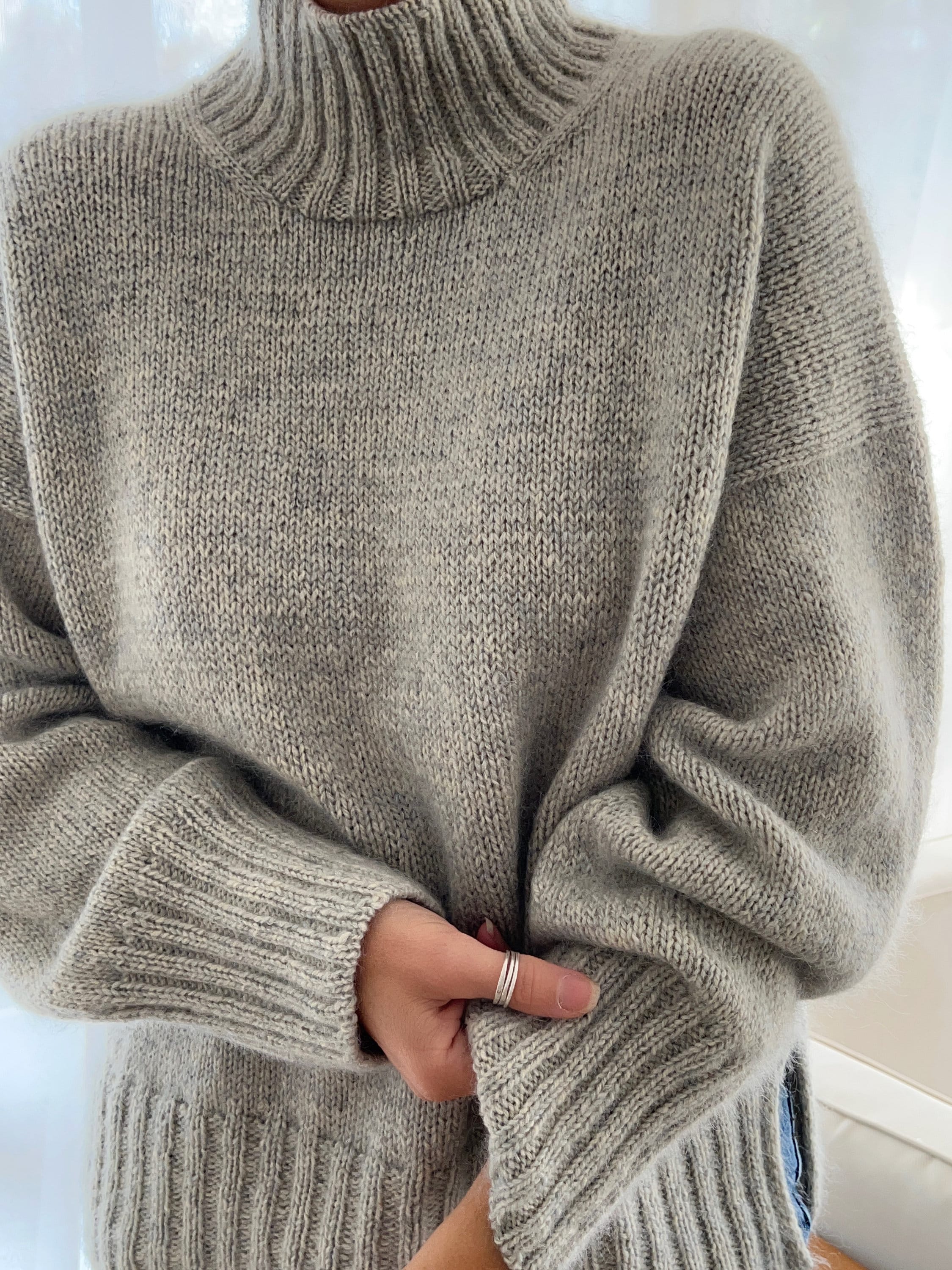 Knitting Pattern Harlow Sweater Top Down Knitting Sweater Pullover ...