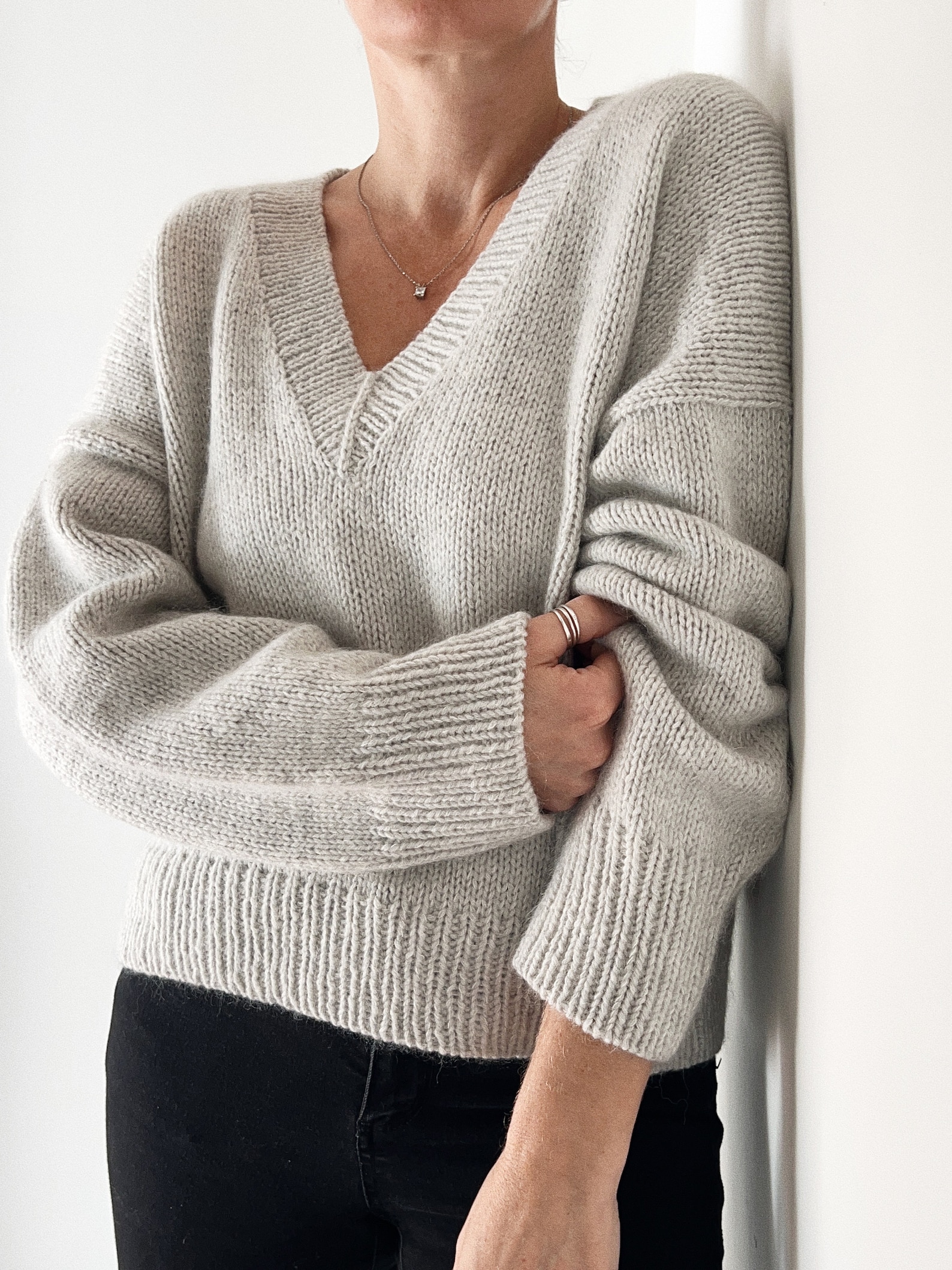 Knitting Pattern Dartmoor Sweater V Neck Top Down Knitting - Etsy