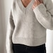 Knitting Pattern Dartmoor Sweater V Neck Top Down Knitting Drop ...