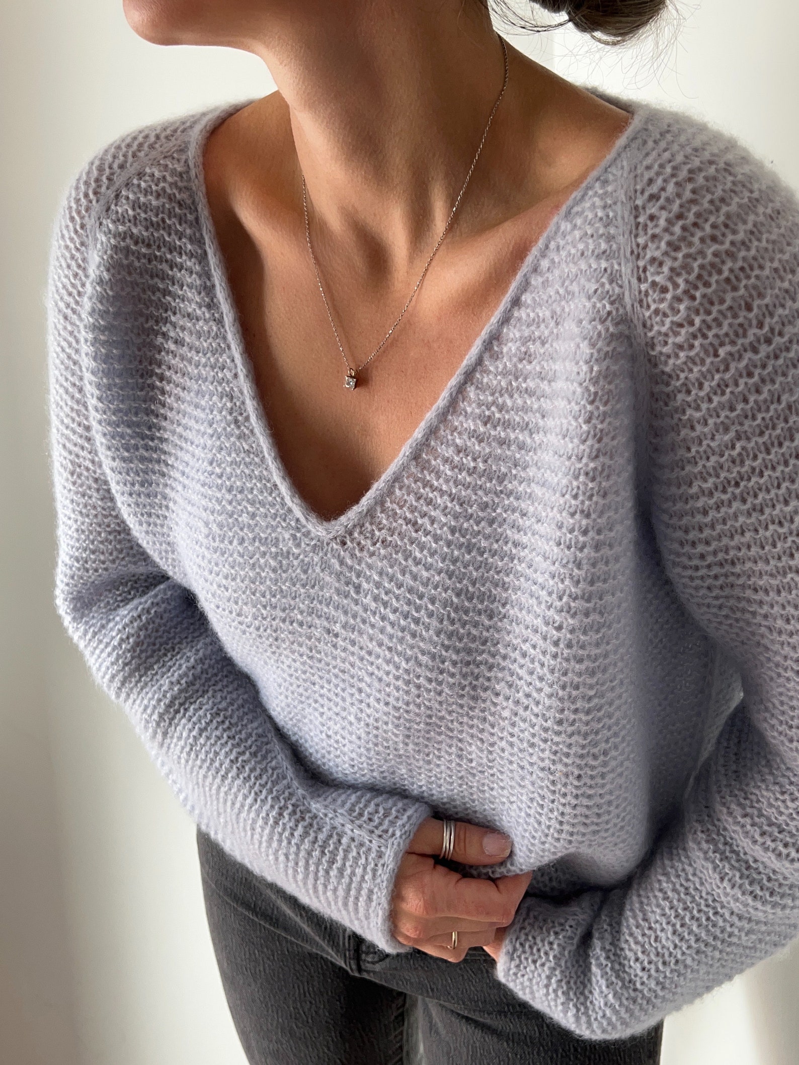 Knitting Pattern Soho Blouse V Neck Top Down Knitting Textured - Etsy ...