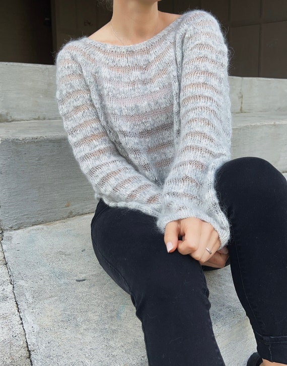 Knitting Pattern Promenade Blouse Knitting Sweater Pattern - Etsy