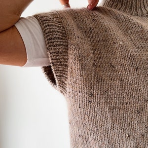 Knitting Pattern Instructions Ash Slipover Knit Slipover Chunky Vest ...