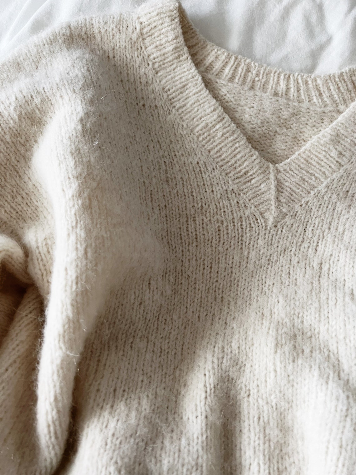 Knitting Pattern Home Sweater V Neck Top Down Knitting Pattern - Etsy