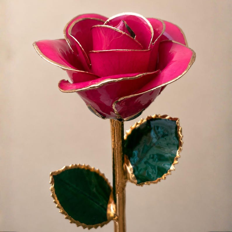 Pink Preserved Rose, Gold Trim, Luxury Forever Flower Gift Box - Etsy