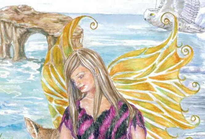 Fairy Art, Animals Fairy in Zebra Print Dress With Wild Animals From ...