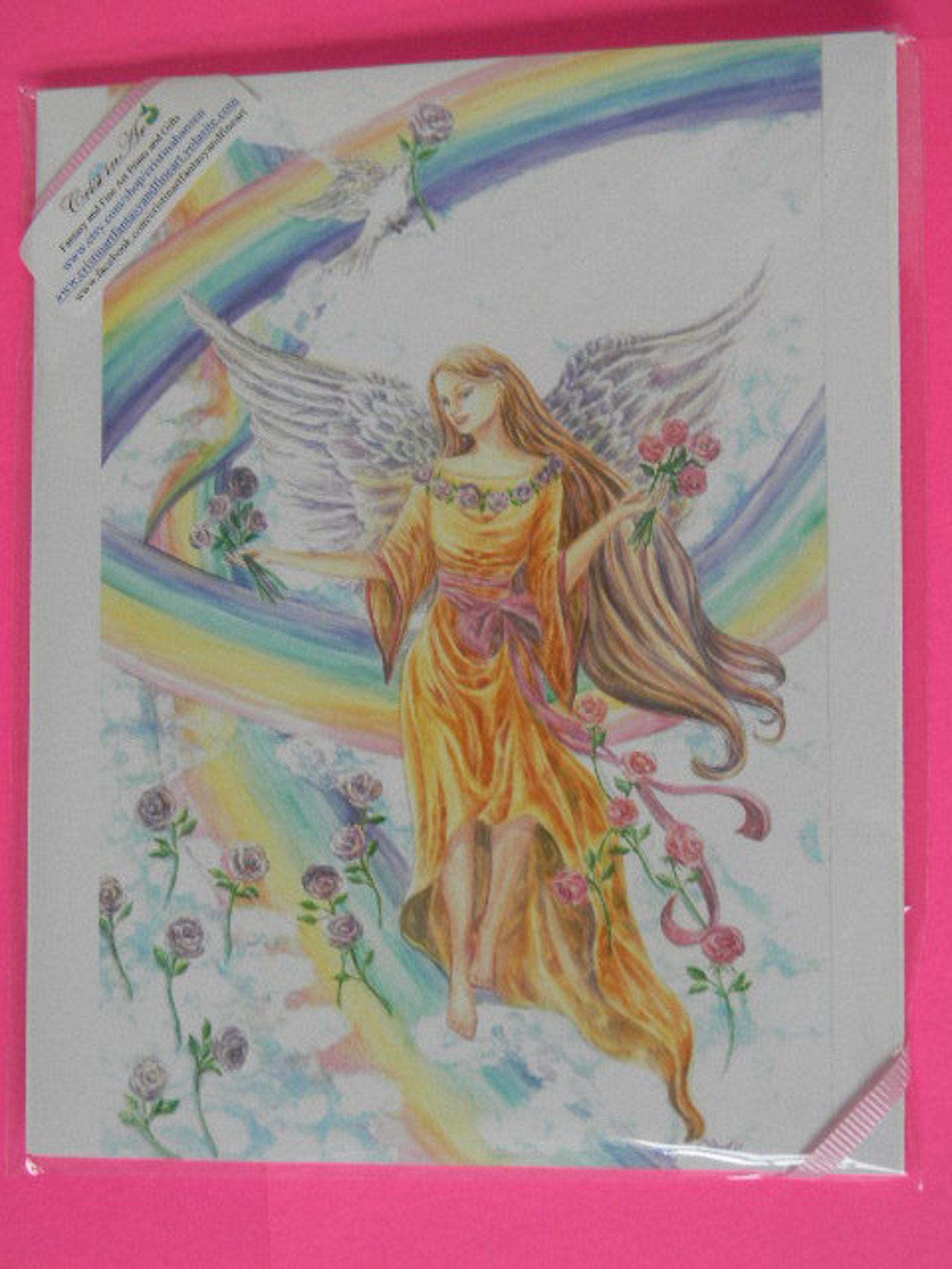 Angel Art Angel Riding Unicorn Pegasus Pegacorn Star | Etsy