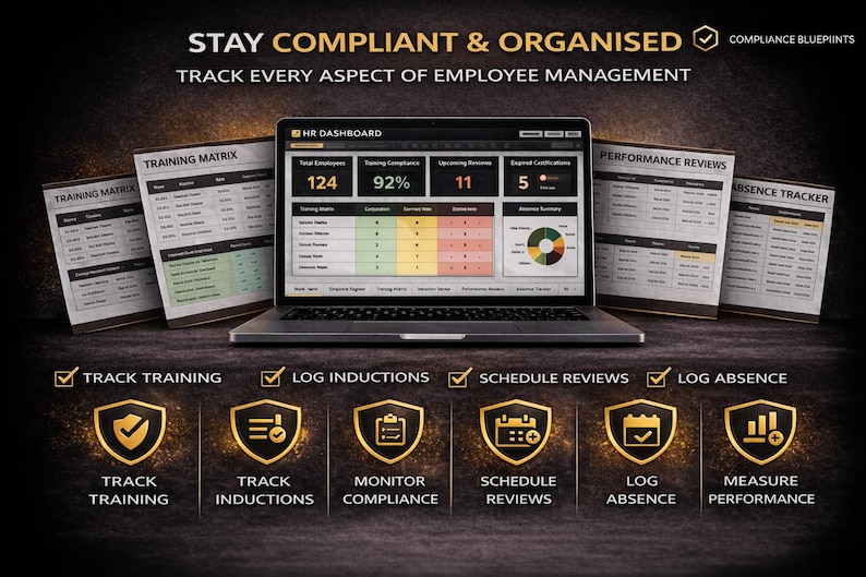 HR Staff Management System Excel Employee Training Tracker Induction ...