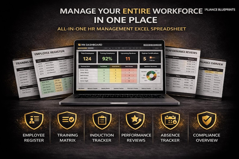 HR Staff Management System Excel Employee Training Tracker Induction ...