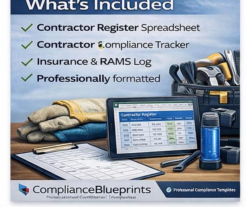 Contractor Register Spreadsheet | Compliance Tracker, Insurance, RAMS ...