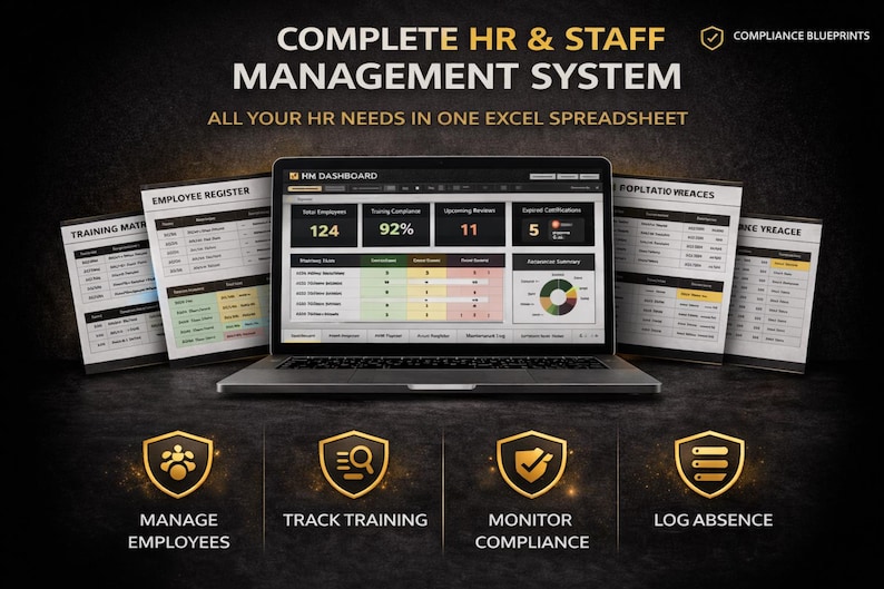 HR Staff Management System Excel Employee Training Tracker Induction ...