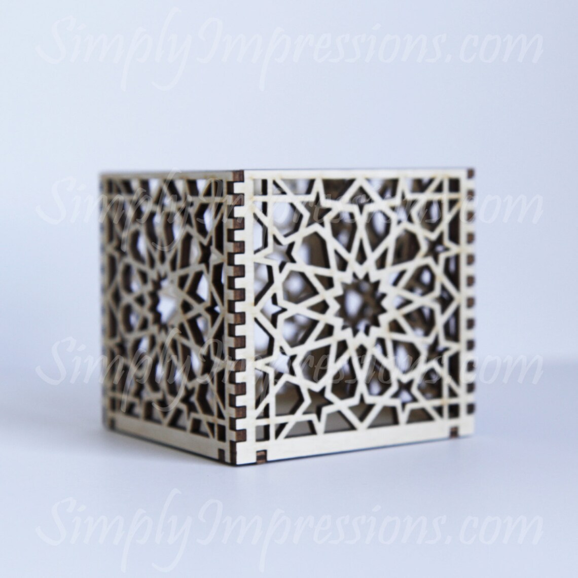 Geometric Wood Box Laser Cut Out - Etsy