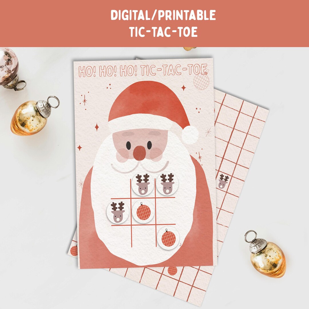 Printable Christmas Game for Kids – Tic-tac-toe With Reindeers and ...