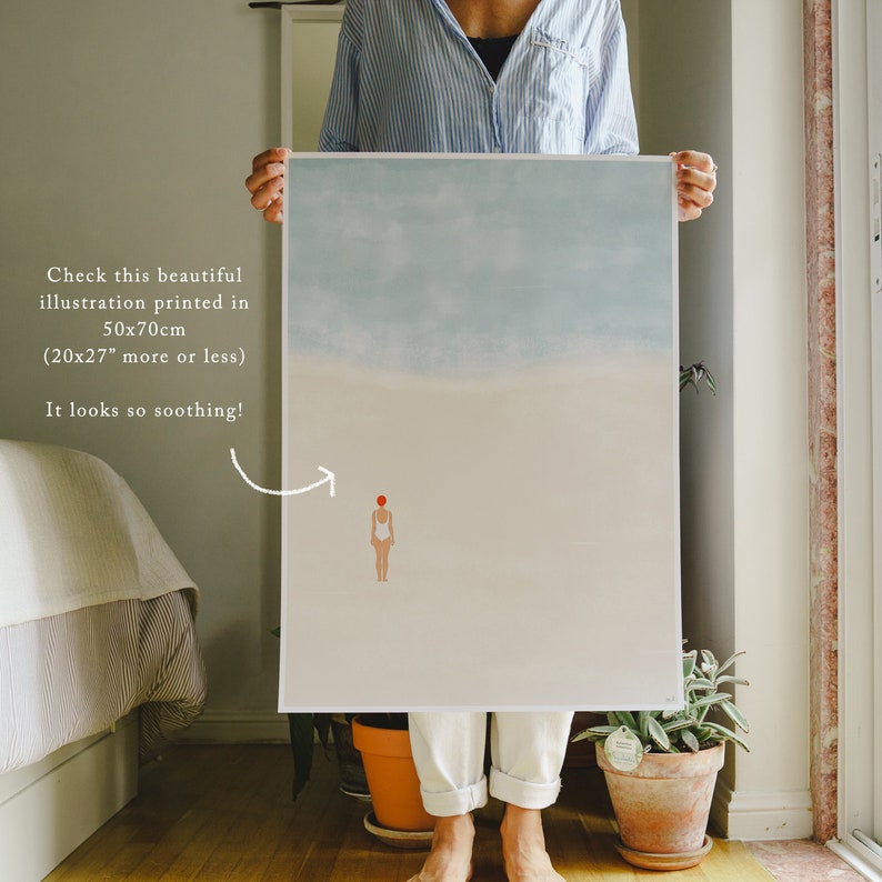 Coastal Abstract Wall Art Minimalist Beach Painting - Etsy