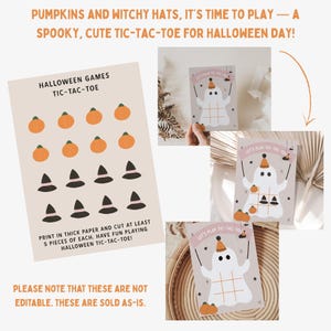 Printable Halloween Game for Kids – Tic-tac-toe With Pumpkins & Witch ...