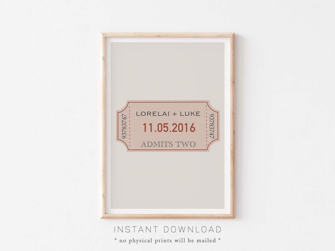 Printable Custom Vintage Ticket Art, Custom Digital Download, Retro ...