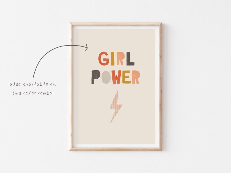 Girl Power Print Girl Power Poster Girl Power Wall Art Grl | Etsy