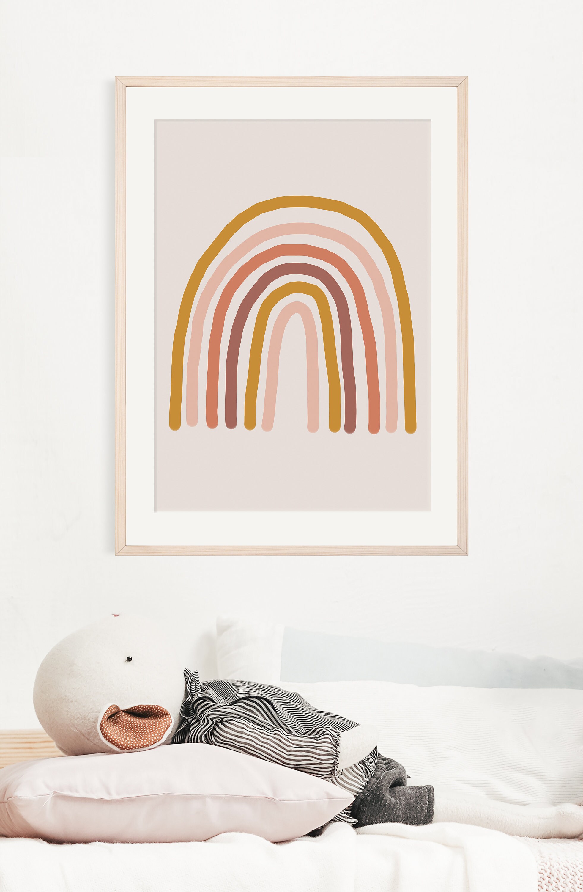 Girl Boho Rainbow Wall Art Rainbow Boho Nursery Decor | Etsy